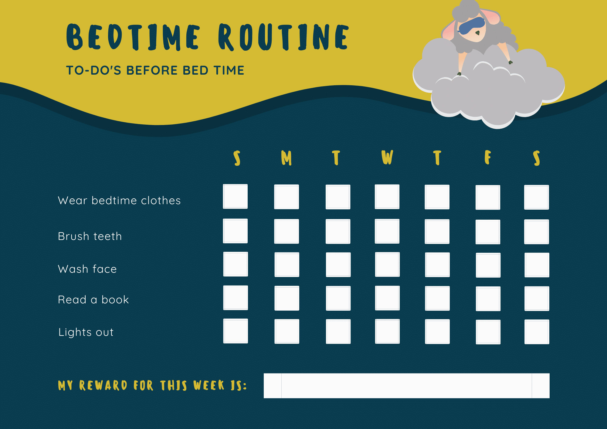 Free Printable Kids Bedtime Routine Chart | Fun & Effective for Toddlers